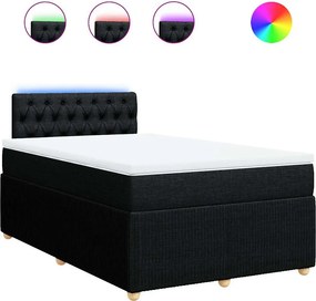 Box spring postel s matrací černá 120x190 cm textil 3289704