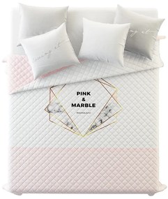 Kvalitní přehoz na postel v jemné růžové barvě 220 x 240 cm