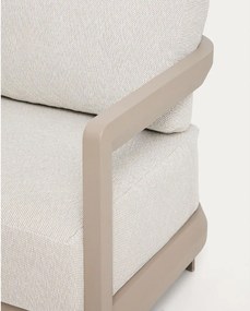Béžový/taupe hliníkový zahradní lounge set pro 3 osoby Nerano – Kave Home