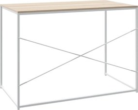 Počítačový stůl bílý a dub 110 x 60 x 70 cm kompozitní dřevo 30210