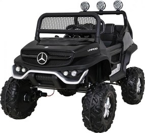 Ramiz Mercedes Benz Unimog elektrické autíčko pro děti černé + terénní pohon 4x4