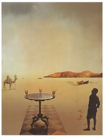 Umělecký tisk Sluneční stůl, 1936, Salvador Dalí, (24 x 30 cm)