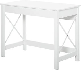 HOMCOM Moderní Stůl Snadno Sestavitelný Počítačový Stůl pro Kancelář, Ložnici nebo Učení 105x50x76 cm Bílý | Aosom
