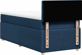 Box spring postel s matrací modrá 90x190 cm textil 3287331
