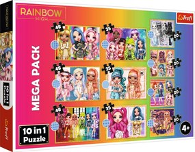 Puzzle trefl puzzle rainbow high mega pack 10 v 1