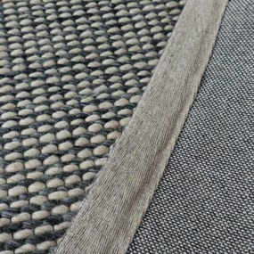Asra, Kusový ručně tkaný koberec Woolen 2 Grey, 150x240, šedá, ložnice