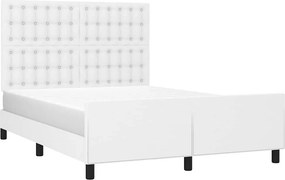 Rám postele s čelem bílý 140x190 cm umělá kůže 3125568