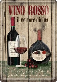 Postershop Plechová pohlednice - Vino Rosso