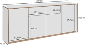 Komoda 4d2s bílá Complex