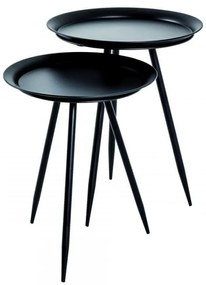 Mørtens furniture Odkládací stolek Lemra, 47 cm, černá