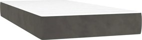 Box spring postel s matrací tmavě šedá 80 x 200 cm samet 3129358