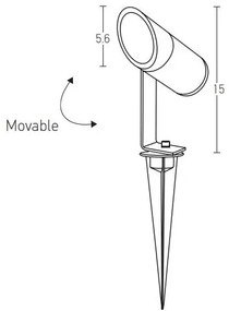Zambelis E152 - LED Venkovní lampa LED/7W/230V IP65 antracit