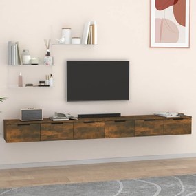 Nástěnné skříňky 2 ks kouřový dub 102x30x20 cm kompozitní dřevo 3115905