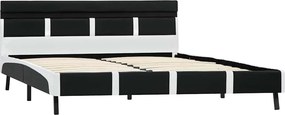 Rám postele s LED světlem černý umělá kůže 140 x 200 cm 280304