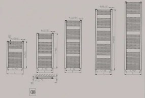 Thermal Trend KD 600 / 960 koupelnový radiátor K žebřík rovný