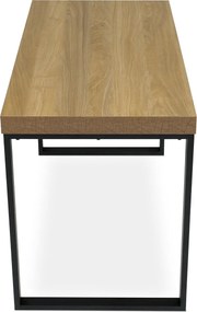 Autronic Počítačový stůl, 120x60 cm, MDF deska, Melamine dekor, kov, černý lak APC-507 OAK