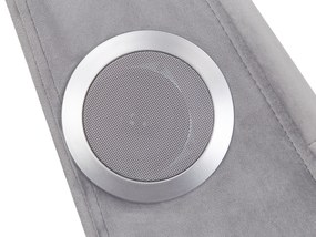 Lenoška s Bluetooth reproduktorem sametová šedá SIMORRE Beliani