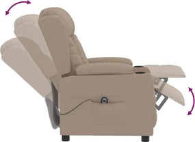 Elektrické polohovací křeslo cappuccino umělá kůže 3098803