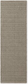 Šedý ručně tkaný vlněný běhoun 80x250 cm Camden Parker – Ted Baker