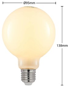 LED žárovka E27 4W 2 700K G95 globe dim opál 3ks