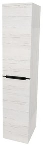 Mereo Mereo, Mailo, koupelnová skříňka vysoká 170 cm, černé madlo, Multidecor, CN594LPBPINO