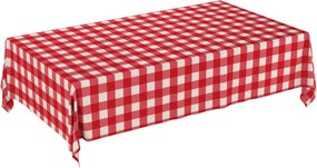 Ubrus obdélníkový barva červená látka vzorované