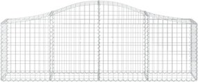 Klenutý gabionový koš 200 x 30 x 60/80 cm pozinkované železo 153383
