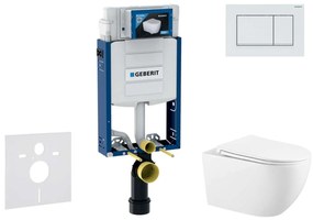 Geberit Kombifix - Set předstěnové instalace, klozetu Gaia a sedátka softclose, tlačítko Sigma20, bílá/bílá mat SANI15CA3127