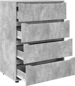 Úložné skříně 80 x 48 x 105 cm Kompozitní dřevo Betonově šedá 3406228
