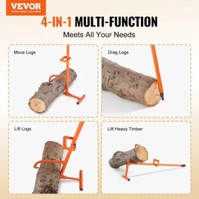 Multifunkční zvedák kulatiny 4 v 1, délka 121,9 cm
