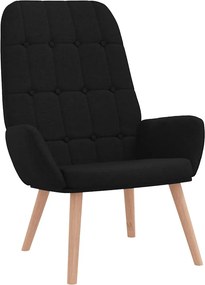 Relaxační křeslo s podnožkou černé textil 3315153