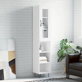 Skříň highboard bílá 34,5 x 34 x 180 cm kompozitní dřevo