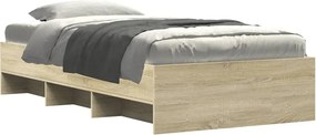 Rám postele bez matrace dub sonoma 100x200 cm kompozitní dřevo 3295669
