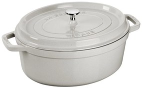 Hrnec STAUB  oválný 33 cm bílý lanýž 6,7l