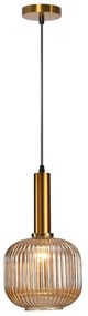 Toolight - skleněná stropní svítilna Amber APP461-1CP, hnědá retro, OSW-00591