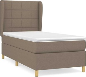 Box spring postel s matrací taupe 90x190 cm textil 3128489