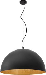Toolight - Stropní lampa závěsná kovová miska 50cm 1xE27, černá, OSW-05011