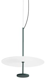 Linea Light Stilo_P, závěsné svítidlo pro nepřímé osvětlení, 13W LED 3000K, bílá/tyrkysová, prům. 34,5cm