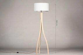 Stojací designová lampa Arbon White and Wood