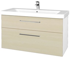 Dřevojas Koupelnová skříň Q MAX SZZ2 105 Varianta: N01 Bílá lesk / Úchytka T04 / D02 Bříza