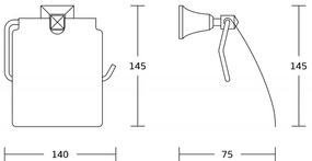 Mexen Dalia držák na toaletní papír, chromová, 7017333-00