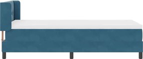 Postel s boxspringem s čelo Tmavě modrá 190 x 90 cm samet 3341448