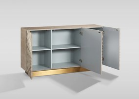 Komoda Stilig ST802 150 cm šampaňská/zlatá