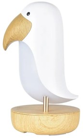 Lampička ptáček s reproduktorem barva: Bílá + Slevový kód -10 %