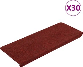 Samolepicí podložky na schody 30 ks Červená 65x22,5x3,5 cm 3365915