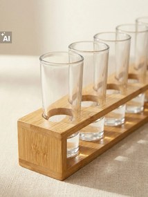 Sinsay - Skleničky se stojanem 6 pack - béžová