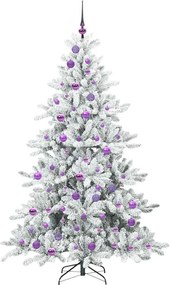 Umělý Skládací Vánoční Strom s stojanem Bílá 180 cm PVC a ocel 3397724