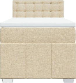 Box spring postel s matrací krémová 80 x 200 cm textil 3289214