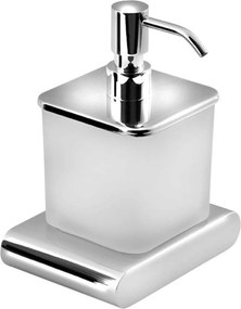 Sapho Flori - Dávkovač mýdla s držákem, mléčné sklo, chrom RF019