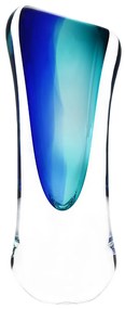 Skleněná váza hutní 00, modrá a tyrkysová, 30 cm | České hutní sklo od Artcristal Bohemia